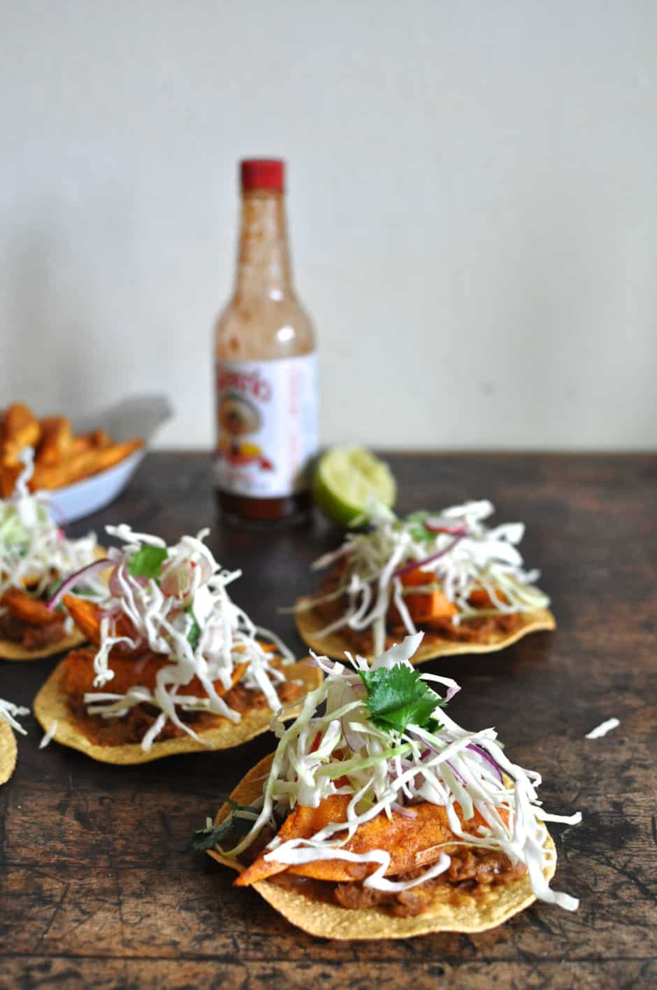 Spicy Cinnamon-Spiked Sweet Potato Tostadas - ¡HOLA! JALAPEÑO