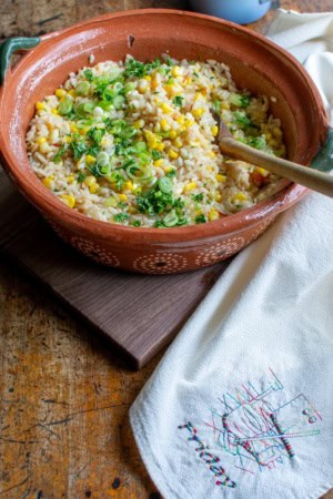 Delicious Creamy Mexican White Rice With Corn Recipe - ¡HOLA! JALAPEÑO