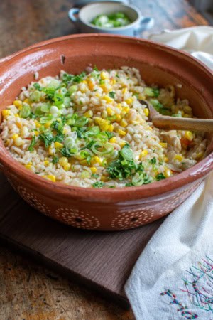 Delicious Creamy Mexican White Rice With Corn Recipe - ¡HOLA! JALAPEÑO