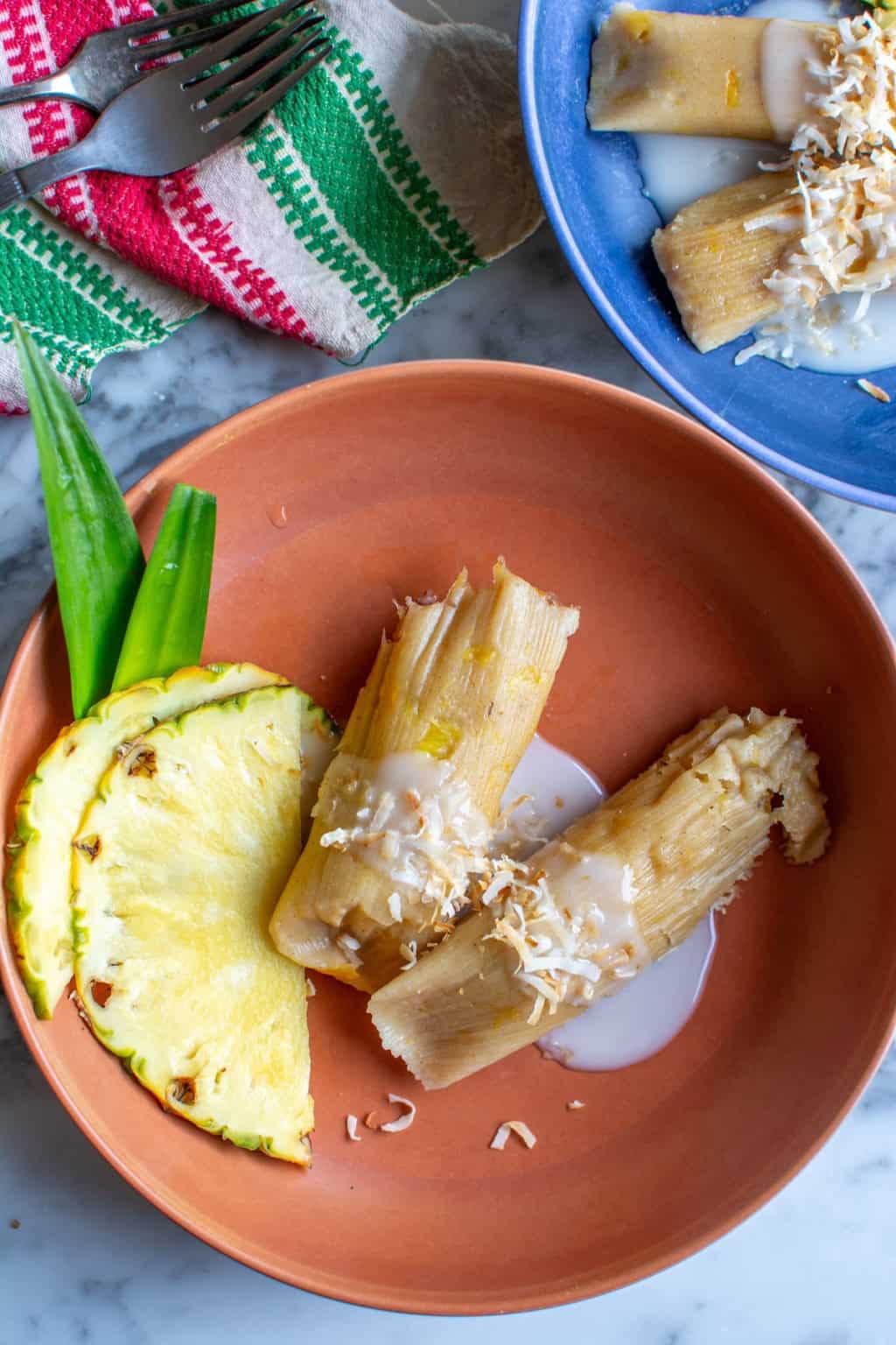 Pineapple Tamales Recipe with Coconut Cream Sauce - ¡HOLA! JALAPEÑO